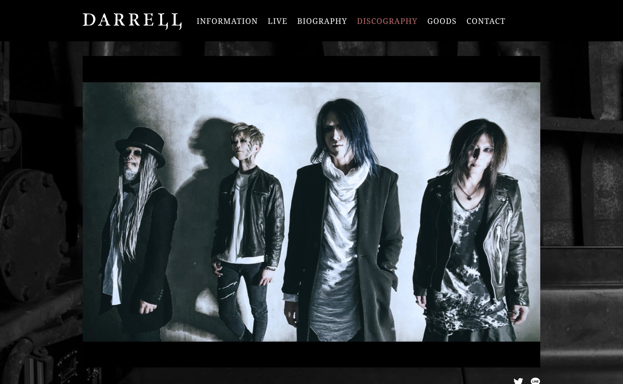 DARRELL OFFICIAL WEBSITE | MUSIC WEB CLIPS - バンド・アーティスト・音楽関連のWEBデザイン ...