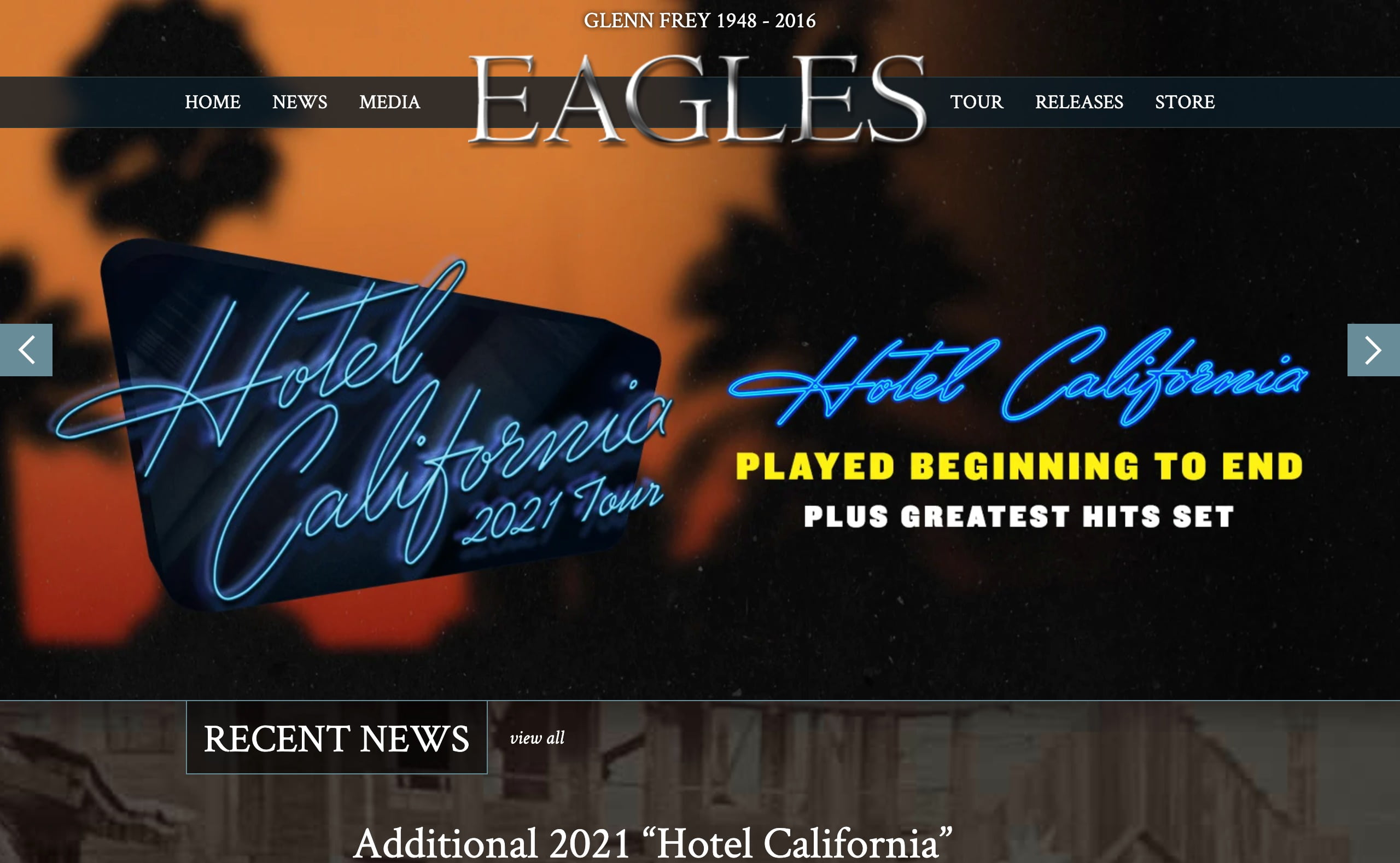 Eagles – Official Site | MUSIC WEB CLIPS - バンド・アーティスト・音楽関連のWEBデザイン ギャラリーサイト