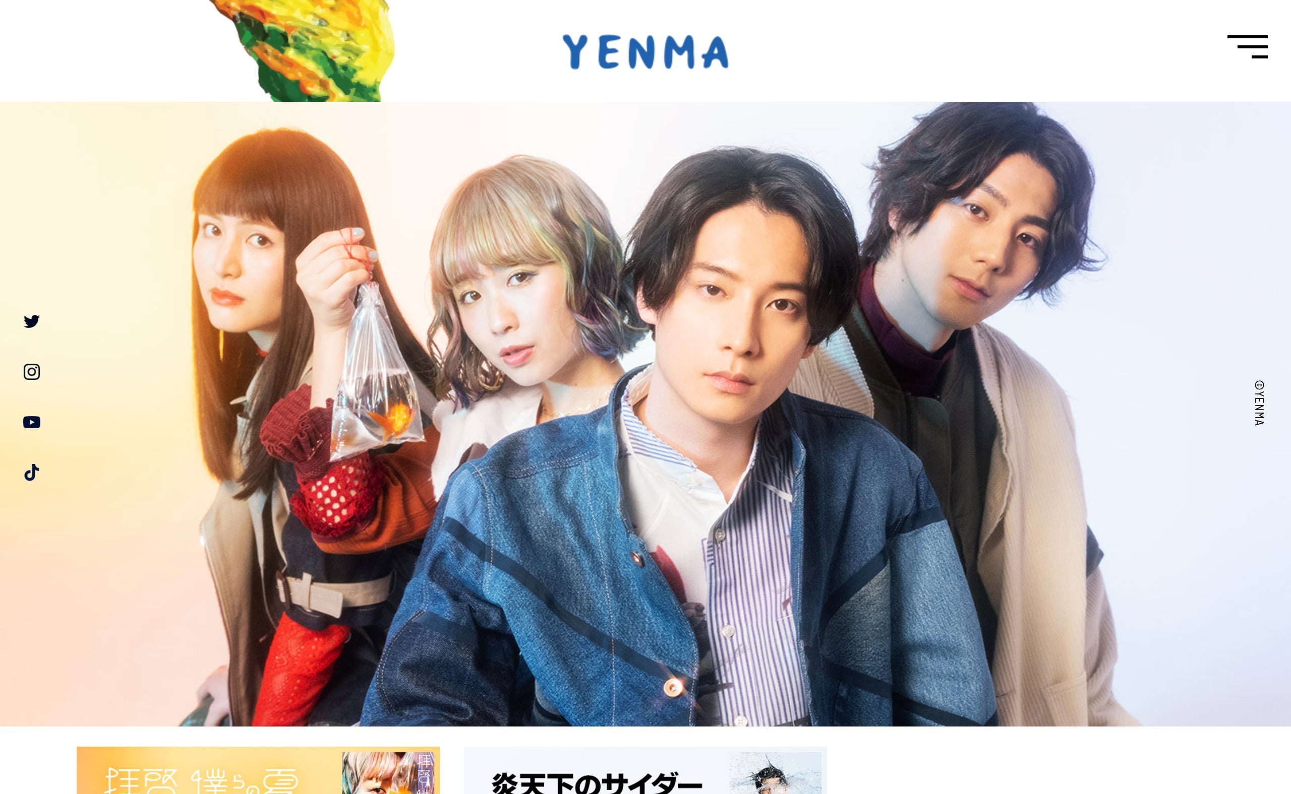 YENMA＜エンマ＞ | MUSIC WEB CLIPS - バンド・アーティスト・音楽関連のWEBデザイン ギャラリーサイト