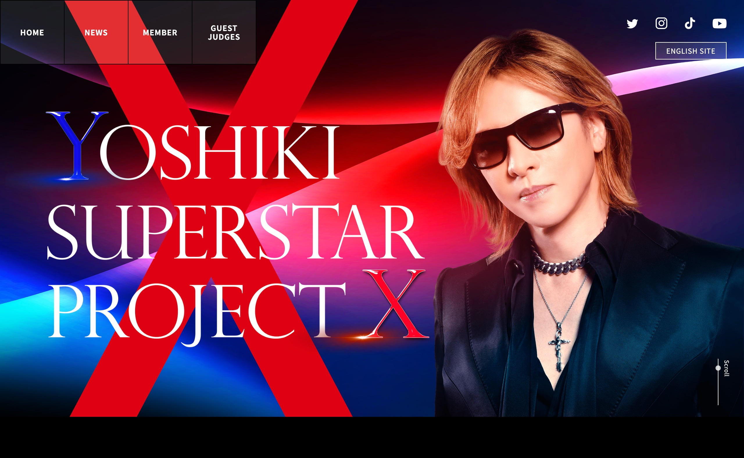 YOSHIKI SUPERSTAR PROJECT X | MUSIC WEB CLIPS - バンド・アーティスト・音楽関連のWEBデザイン ギャラリーサイト