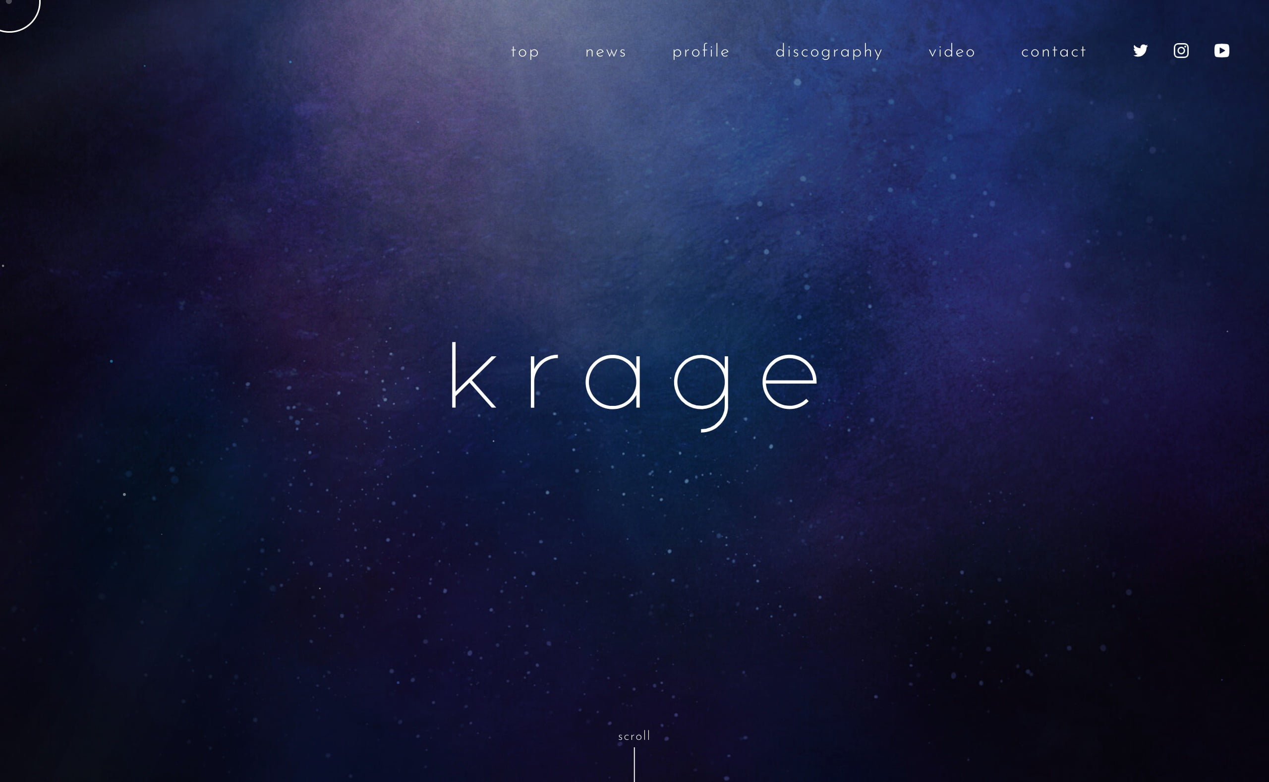 krage（クラゲ） | MUSIC WEB CLIPS - バンド・アーティスト・音楽関連のWEBデザイン ギャラリーサイト