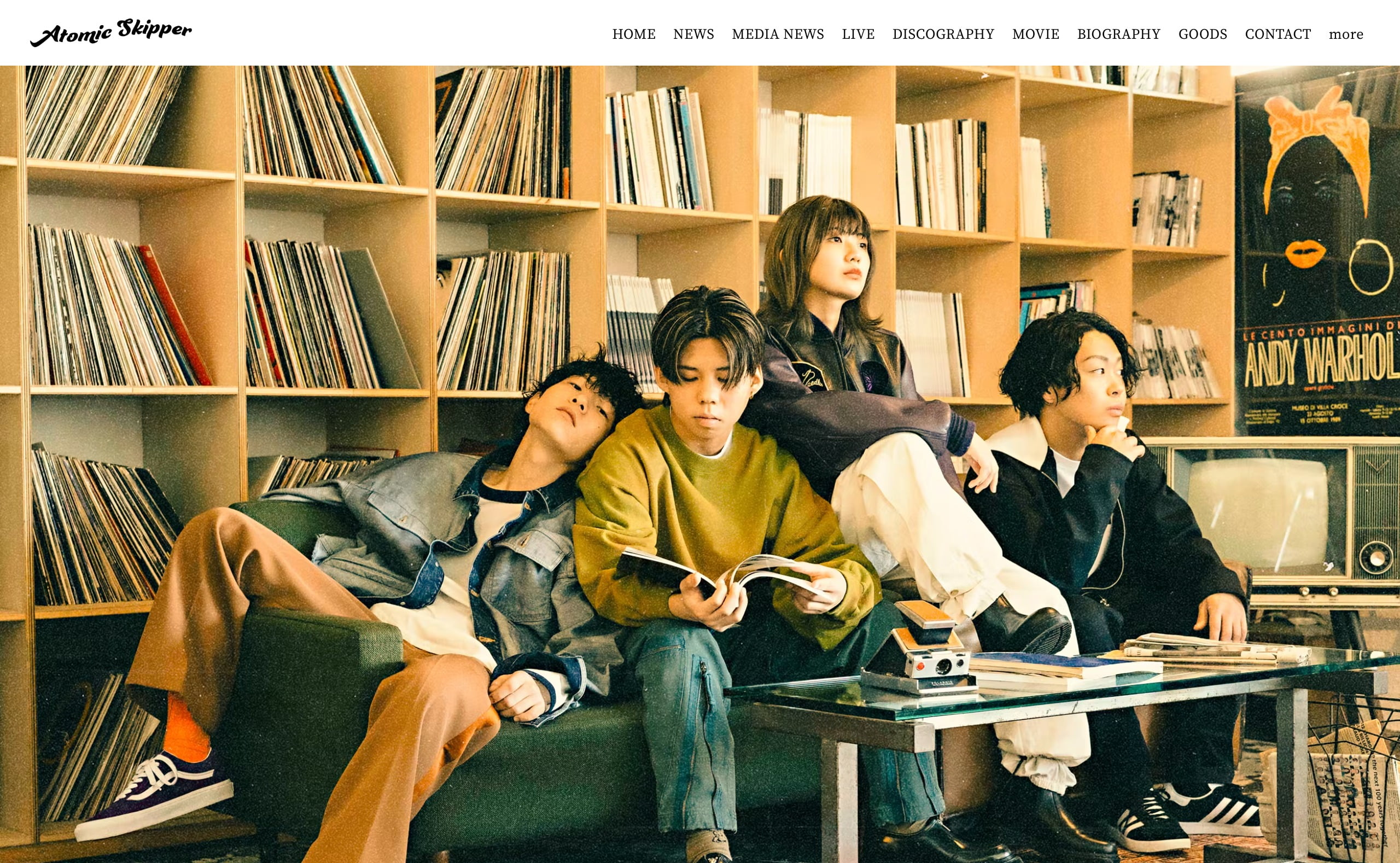 Atomic Skipper Official website | MUSIC WEB CLIPS - バンド・アーティスト・音楽関連のWEBデザイン ギャラリーサイト