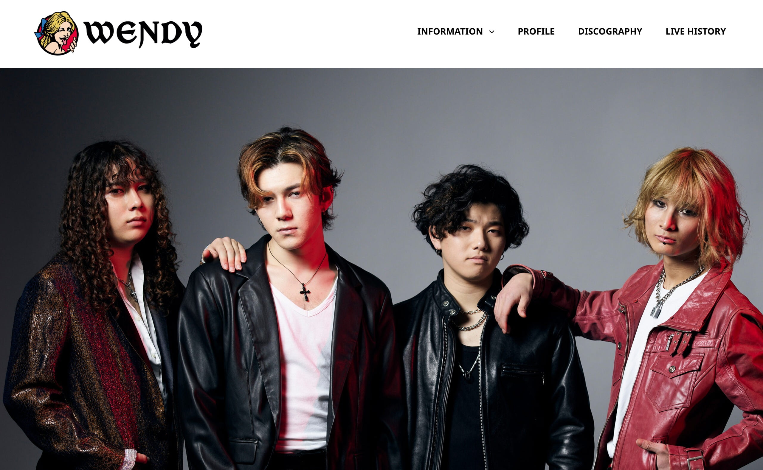 WENDY OFFICIAL SITE | MUSIC WEB CLIPS - バンド・アーティスト・音楽関連のWEBデザイン ギャラリーサイト