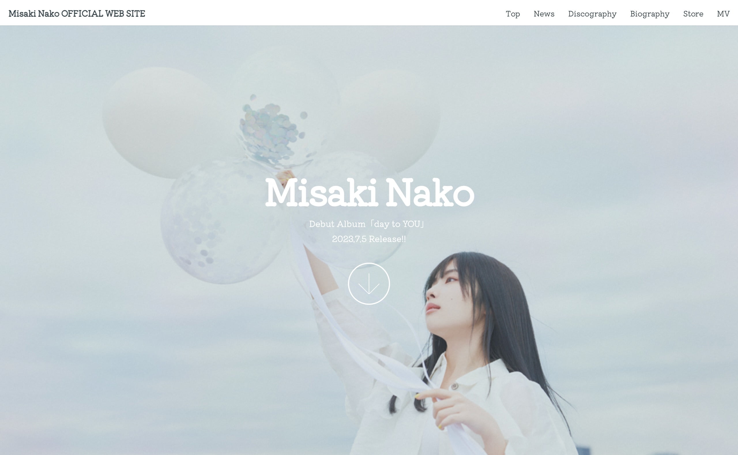 Misaki Nako OFFICIAL WEB SITE | MUSIC WEB CLIPS - バンド・アーティスト・音楽関連のWEBデザイン ギャラリーサイト