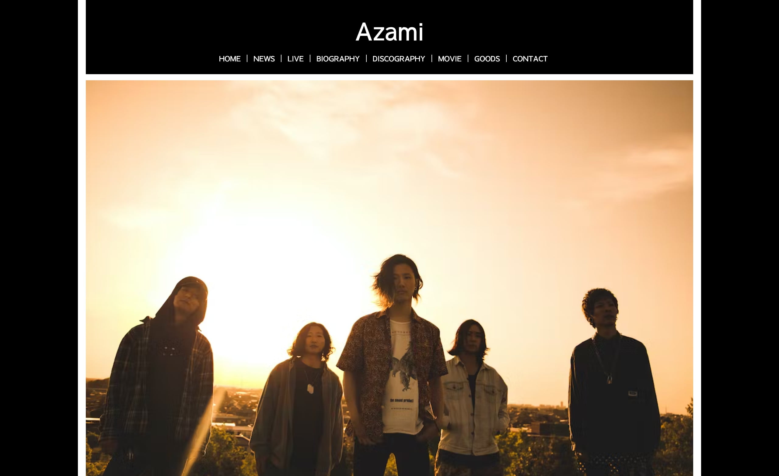 Azami official website | MUSIC WEB CLIPS - バンド・アーティスト・音楽関連のWEBデザイン ギャラリーサイト