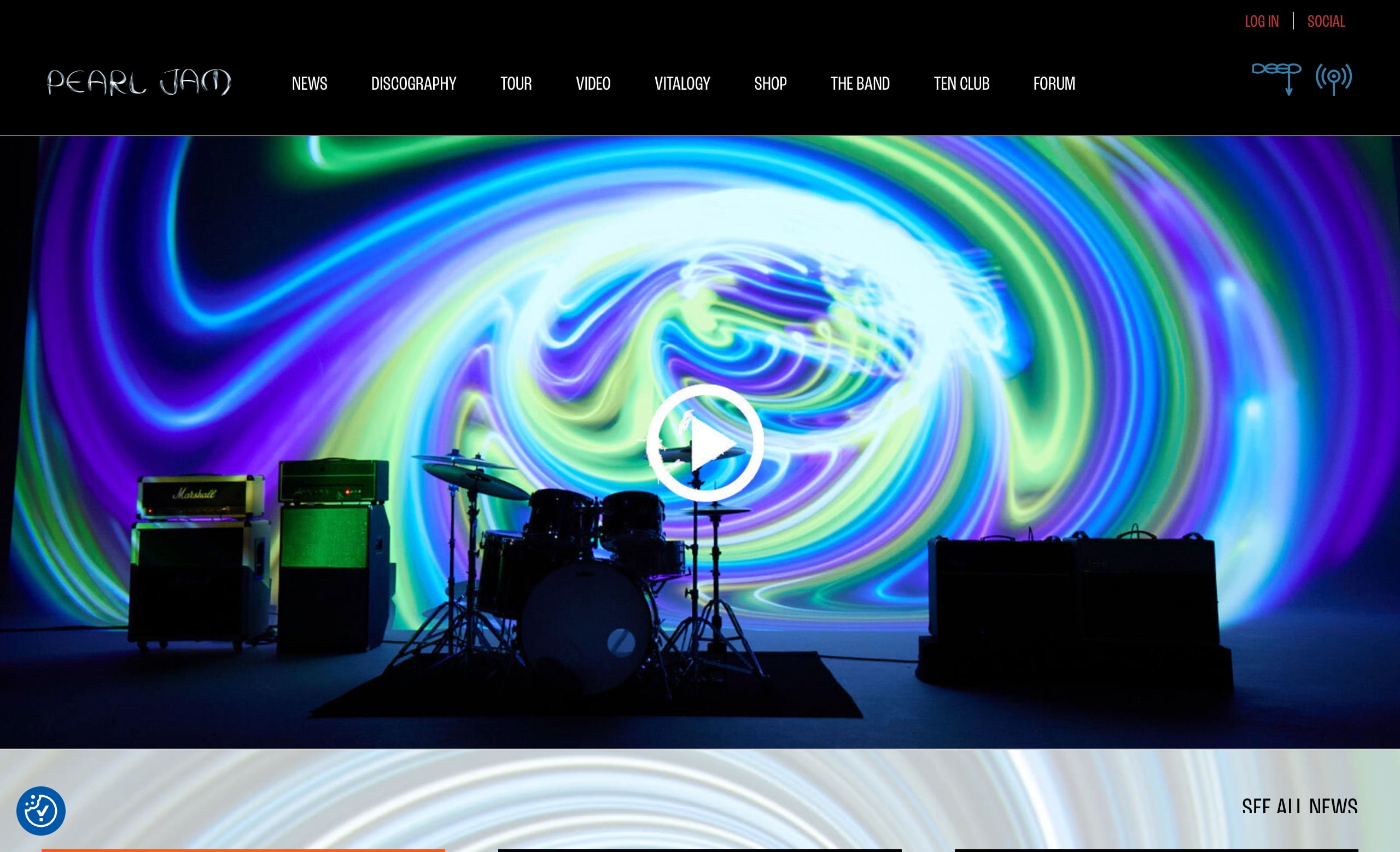 Pearl Jam – Home | MUSIC WEB CLIPS - バンド・アーティスト・音楽関連のWEBデザイン ギャラリーサイト