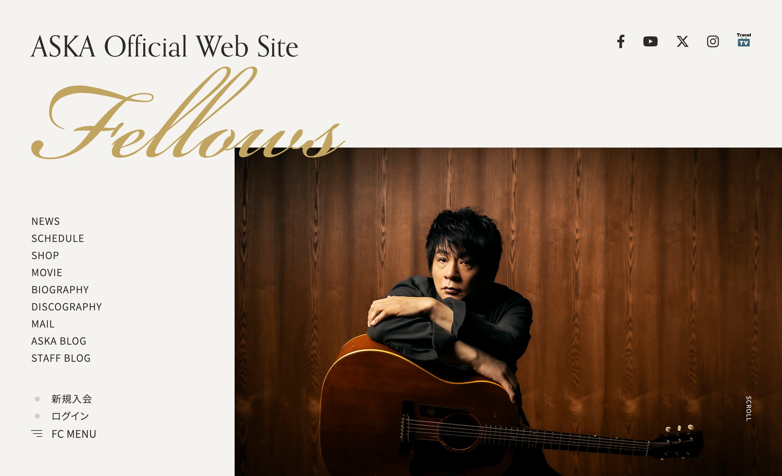 ASKA Official Web Site 「Fellows」 | MUSIC WEB CLIPS - バンド・アーティスト・音楽関連のWEBデザイン ギャラリーサイト