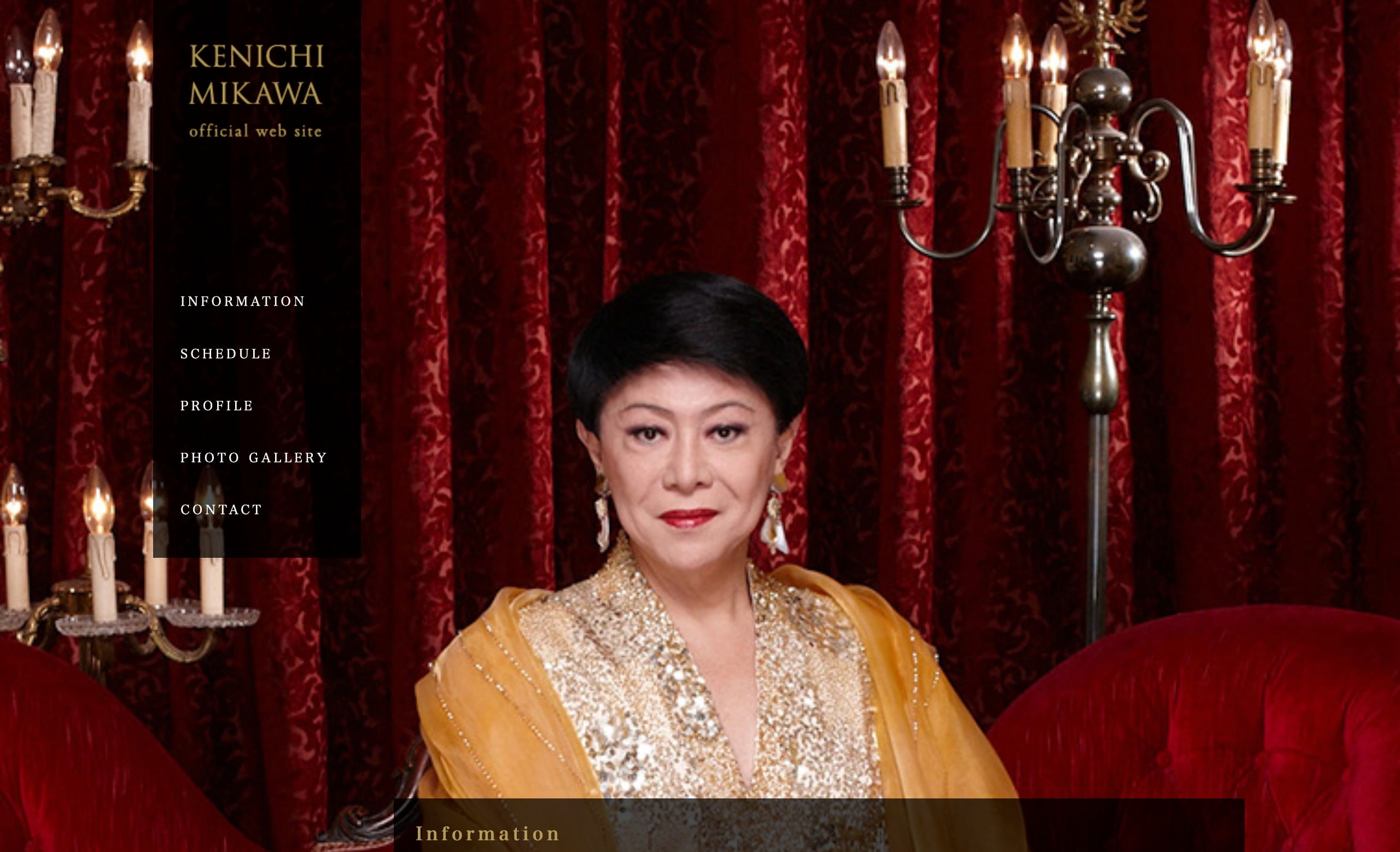 KENICHI MIKAWA official web site 【美川憲一オフィシャルサイト】 | MUSIC WEB CLIPS - バンド・アーティスト・音楽関連のWEBデザイン ...