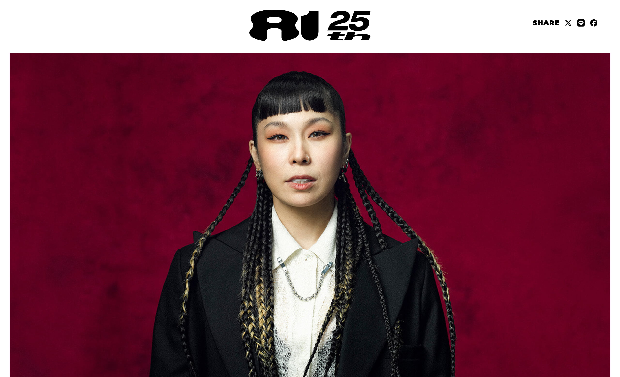 AI 25周年 スペシャルサイト | MUSIC WEB CLIPS - バンド・アーティスト・音楽関連のWEBデザイン ギャラリーサイト