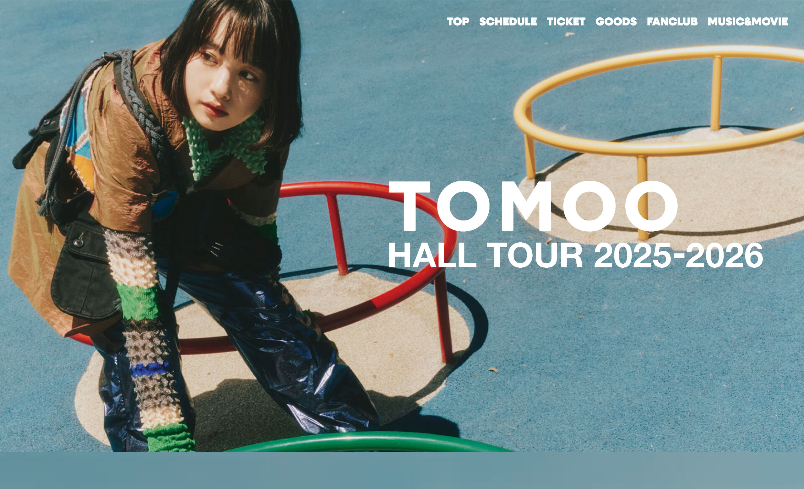 TOMOO HALLTOUR 2025-2026 | MUSIC WEB CLIPS - バンド・アーティスト・音楽関連のWEBデザイン ギャラリーサイト