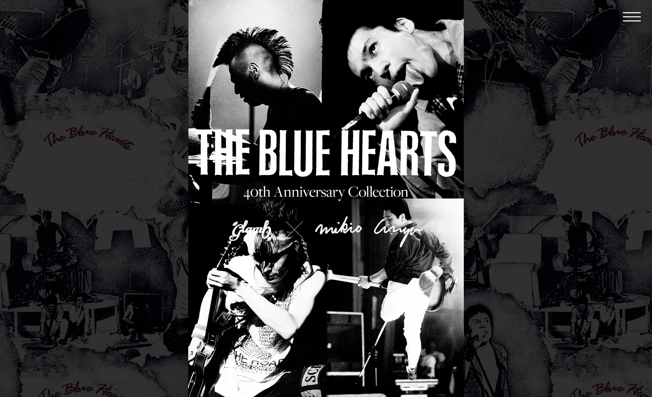 THE BLUE HEARTS 40th Anniversary Collection | グラム公式通販 – glamb Online Store | MUSIC WEB CLIPS ...